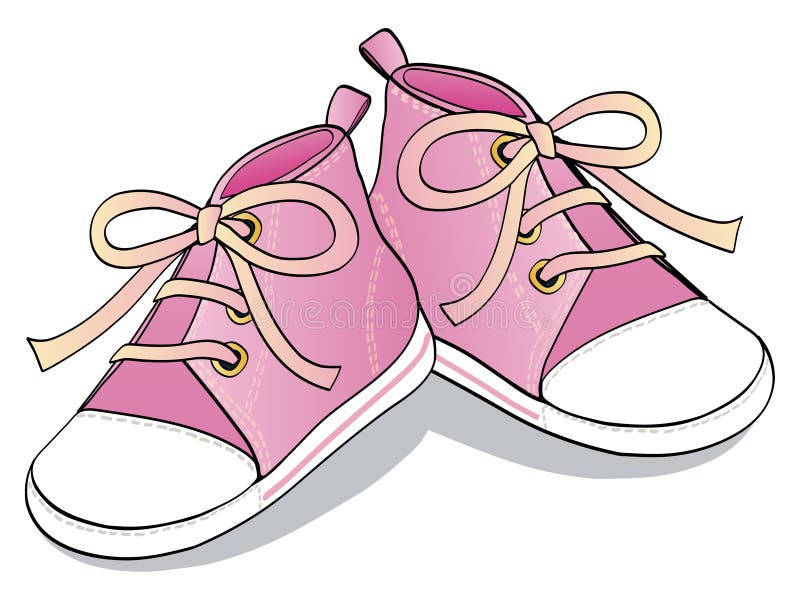 Pink shoes stock vector. Illustration of road, sport, soles - 9063975