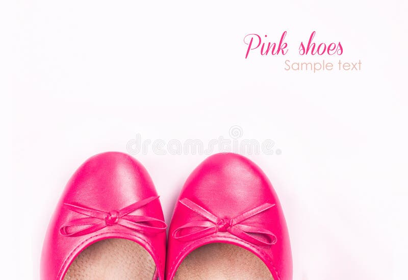 Pink Shoes White Background Sample Text Stock Photos - Free & Royalty ...