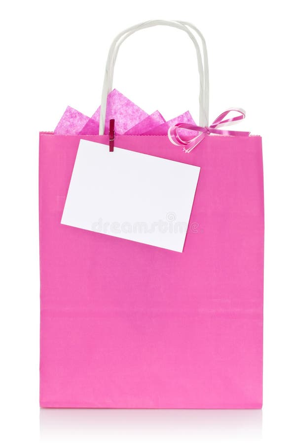 Pink Shopping Bag with Various Cosmetics Stock Image - Image of color ...