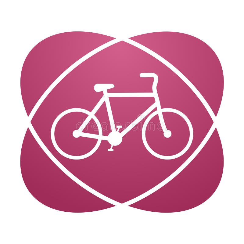 Pink sign bicycle stock vector. Illustration of button - 93150769