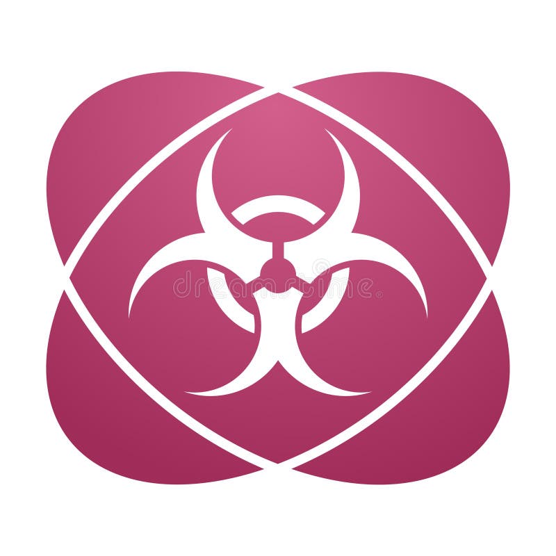 Pink sign biohazard stock vector. Illustration of science - 93150807