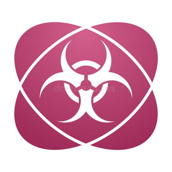 Pink sign biohazard stock vector. Illustration of science - 93150807