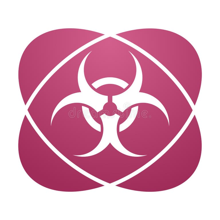 Pink sign biohazard stock vector. Illustration of science - 93150807