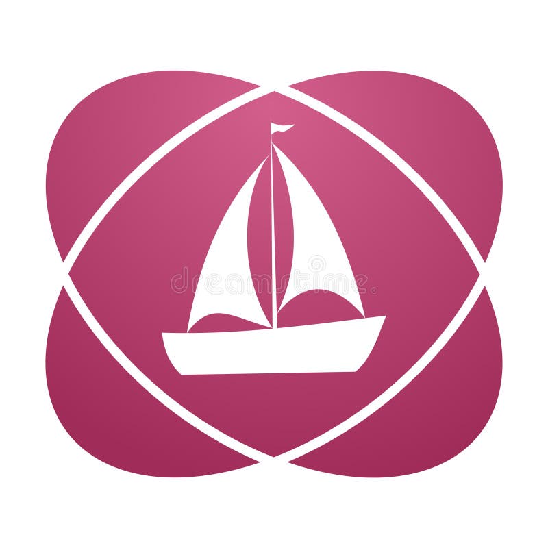 Pink sign boat stock vector. Illustration of sailboat - 93150891