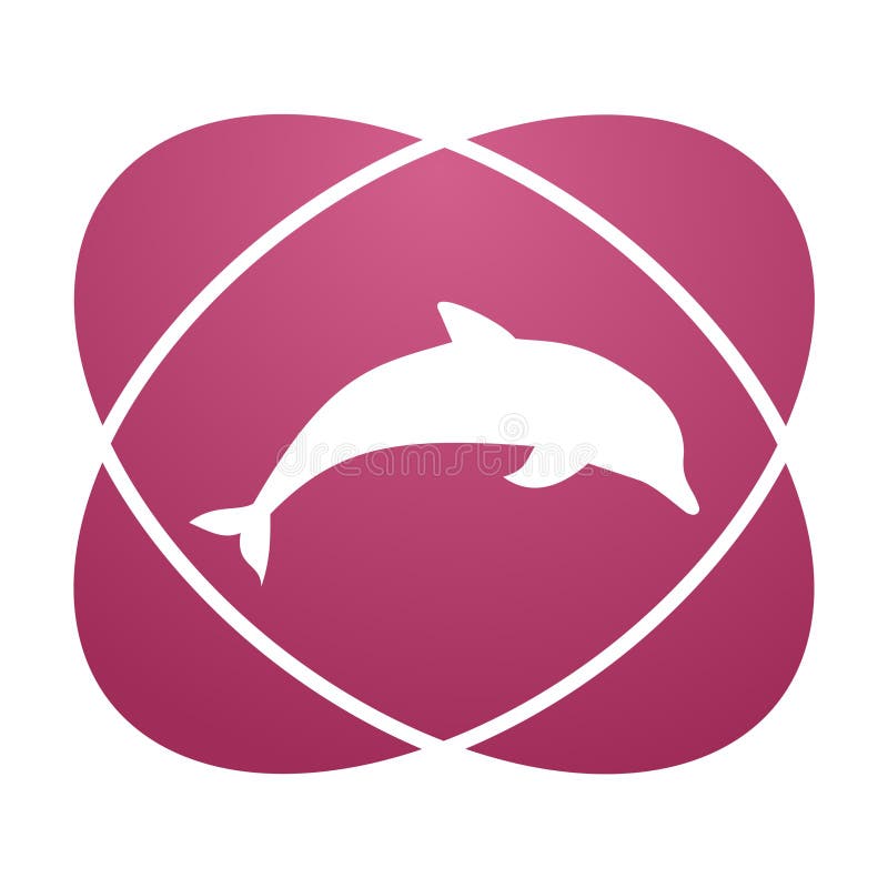 Pink sign dolphin stock vector. Illustration of geometric - 93151070