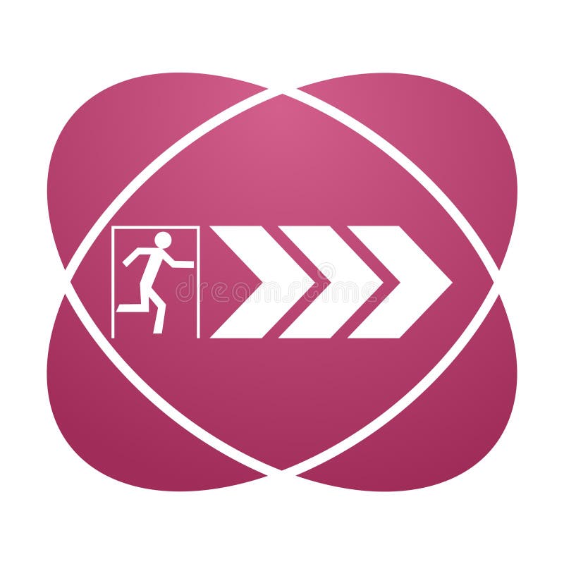 Pink sign exit stock vector. Illustration of gate, identification ...