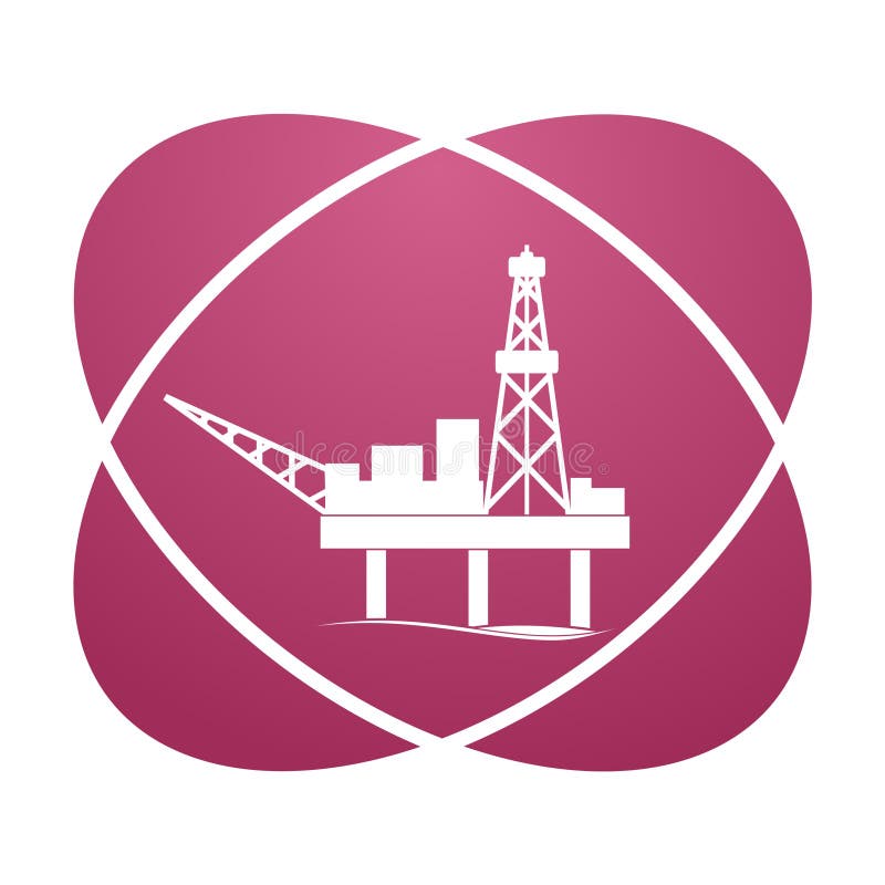 Pink sign oil platform stock vector. Illustration of info - 93152245