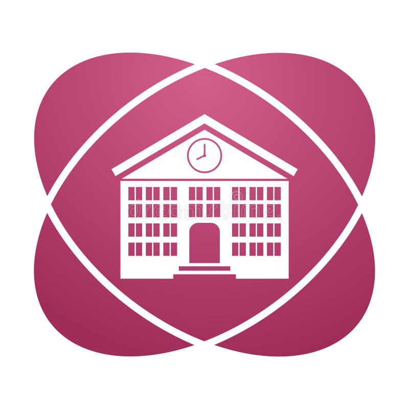 Pink sign school building stock vector. Illustration of pattern - 93152175