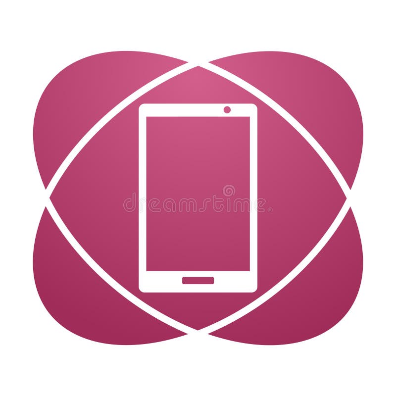 Pink sign smart phone stock vector. Illustration of design - 93152183