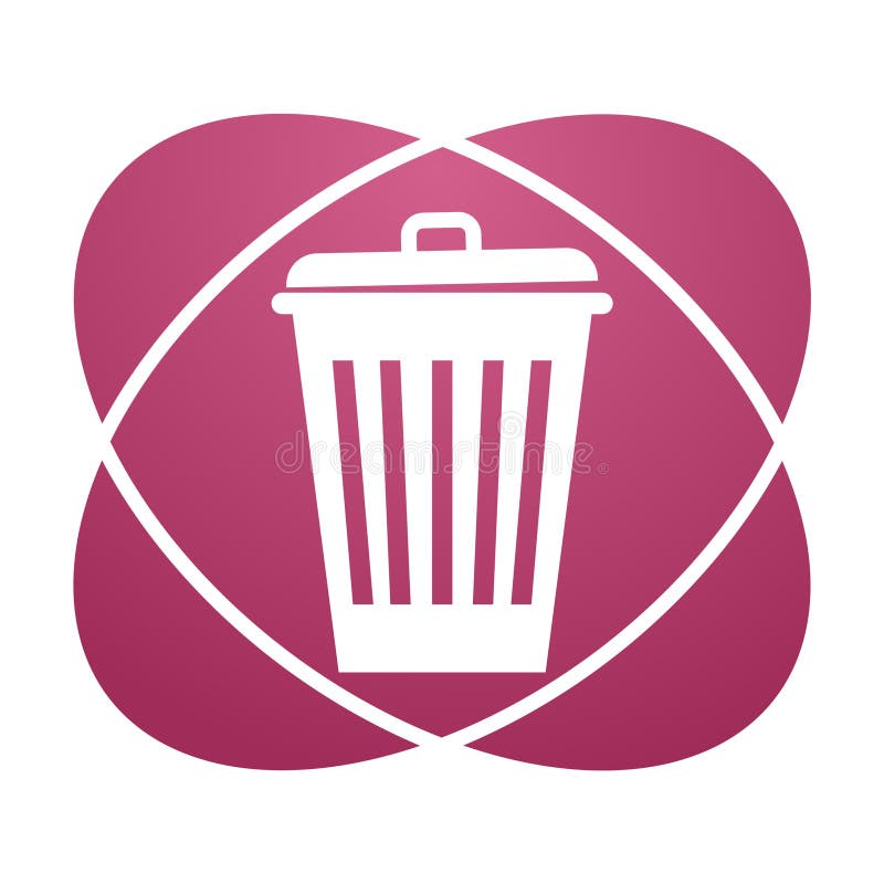 Pink sign trash stock vector. Illustration of rubbish - 93152410