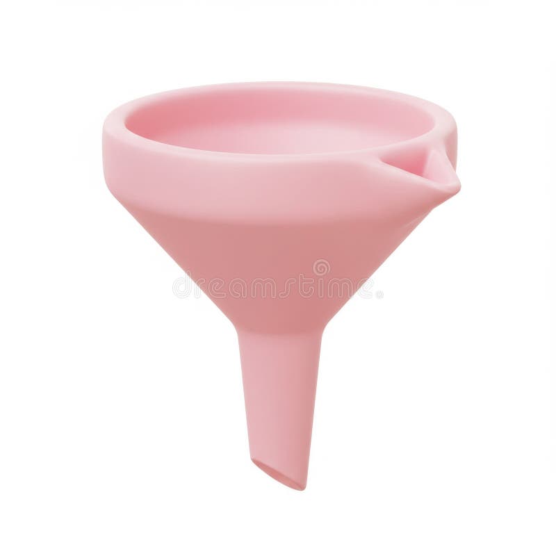 Pink Silicone Funnel for Kitchen Use Stock Illustration - Illustration ...