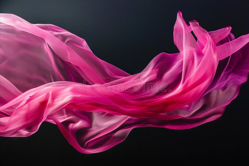 A Pink Silk Fabric is Blowing in the Wind Stock Image - Image of satin ...