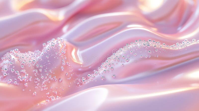 Pink Silk Fabric with Metallic Bubbles Textured Surface Stock ...