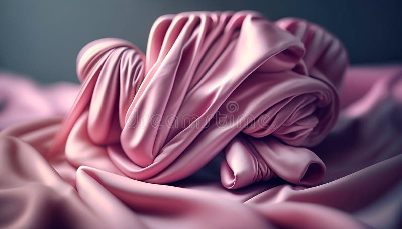 Pink Silk Folded Drapery with Layers Background, Generative AI Stock ...