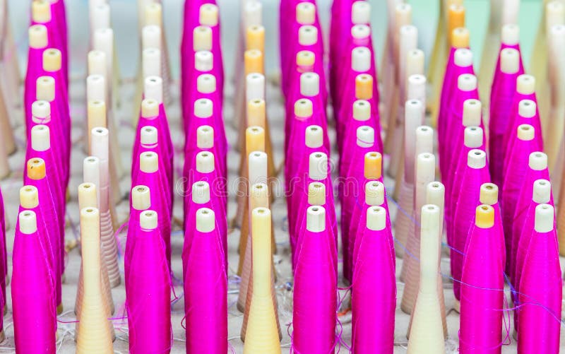 Pink Silk Shuttle stock image. Image of thread, purple - 78208345