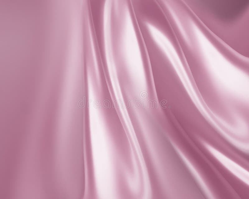 A Pink Silk Fabric with Folds Stock Illustration - Illustration of ...