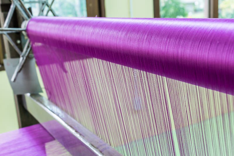 Silk weaving on a loom stock image. Image of silk, handmade - 27268707