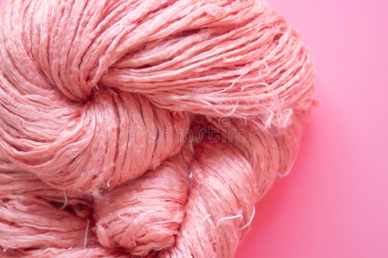 Pink Silk Yarn for Background Stock Photo - Image of fabric, clothes ...