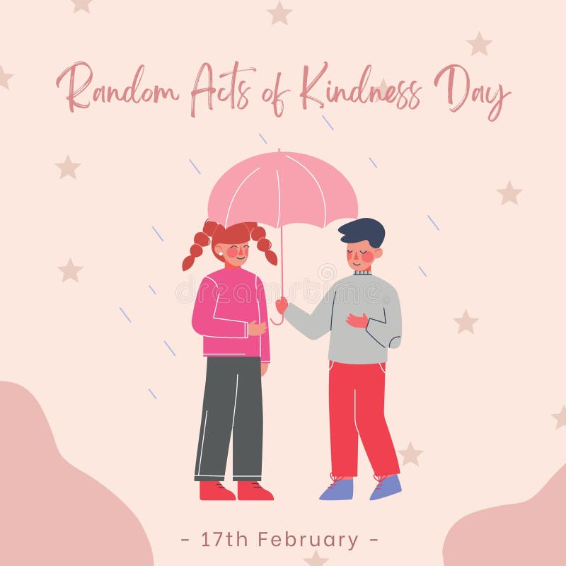 Pink Simple Cute Illustrated Random Acts of Kindness Day Instagram Post ...