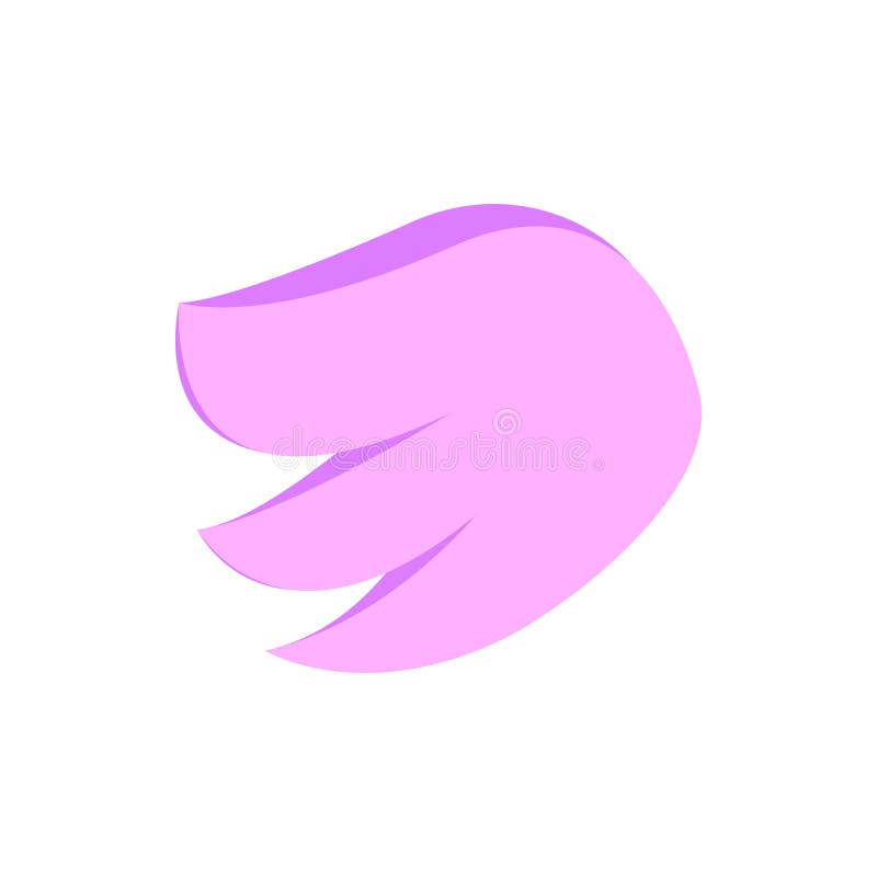 Pink Simple Wing Icon, Isometric 3d Style Stock Vector - Illustration ...
