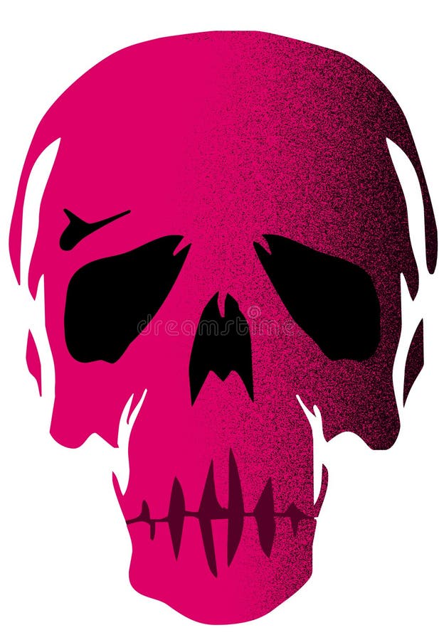 Pink skull t-shirt design stock vector. Illustration of trendy - 4334004