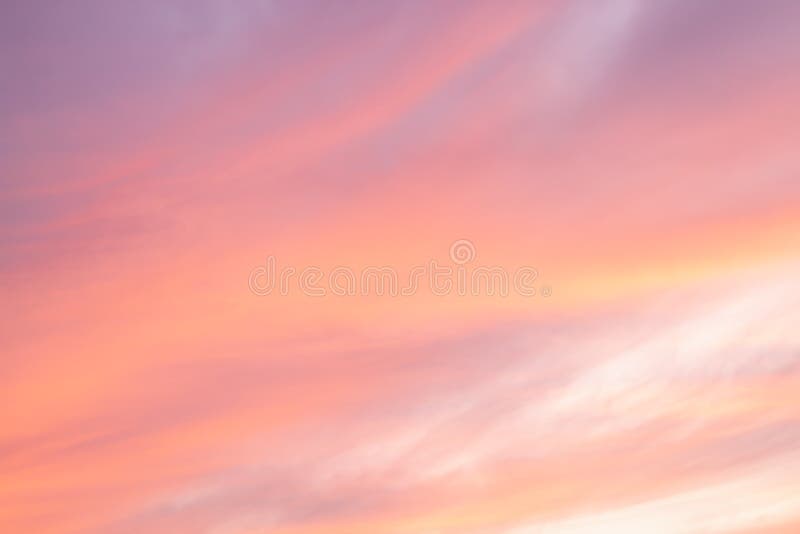 Pink Sky Background with White Clouds Stock Photo - Image of beauty ...