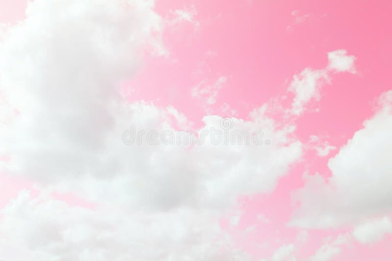 Pink Sky and Beautiful White Clouds Stock Photo - Image of color ...