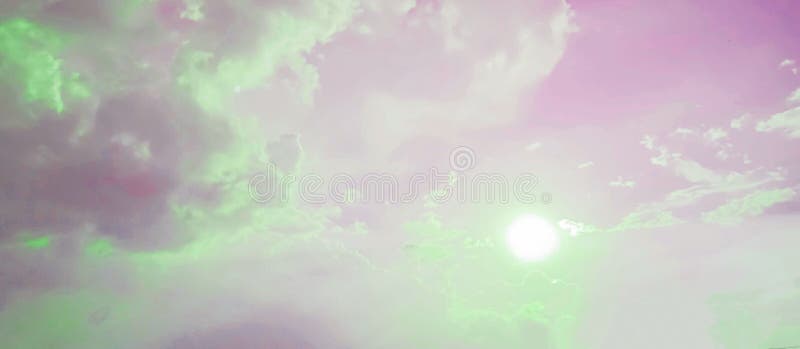 Pink Sky and Beautiful White Clouds Stock Image - Image of peace ...