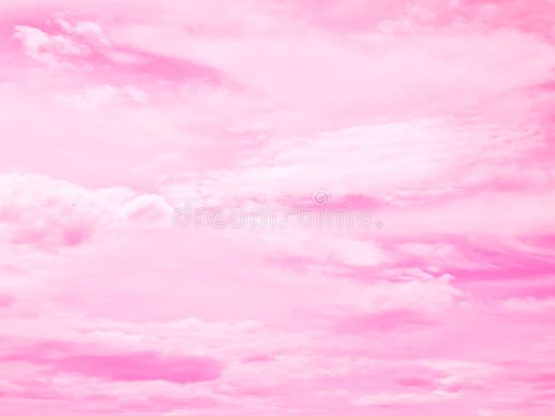 Pink Sky and Bright White Clouds Stock Image - Image of pink, view ...