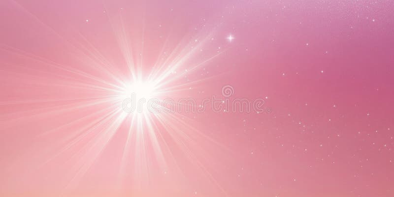 Pink Sky Burst Celestial Light Rays Sparkle Background Stock ...