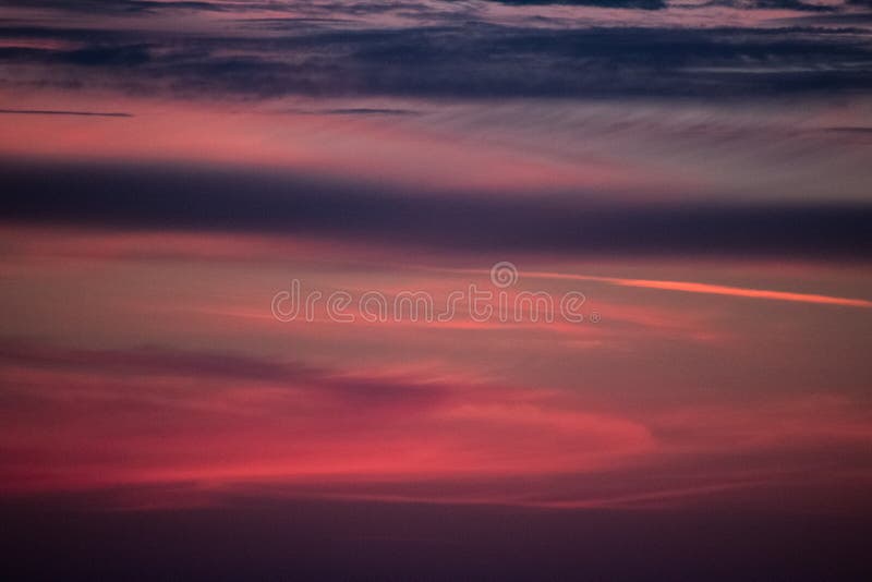 Pink Sky with Dark Thin Striped Cloud Background Stock Image - Image of beauty, pink: 119037939