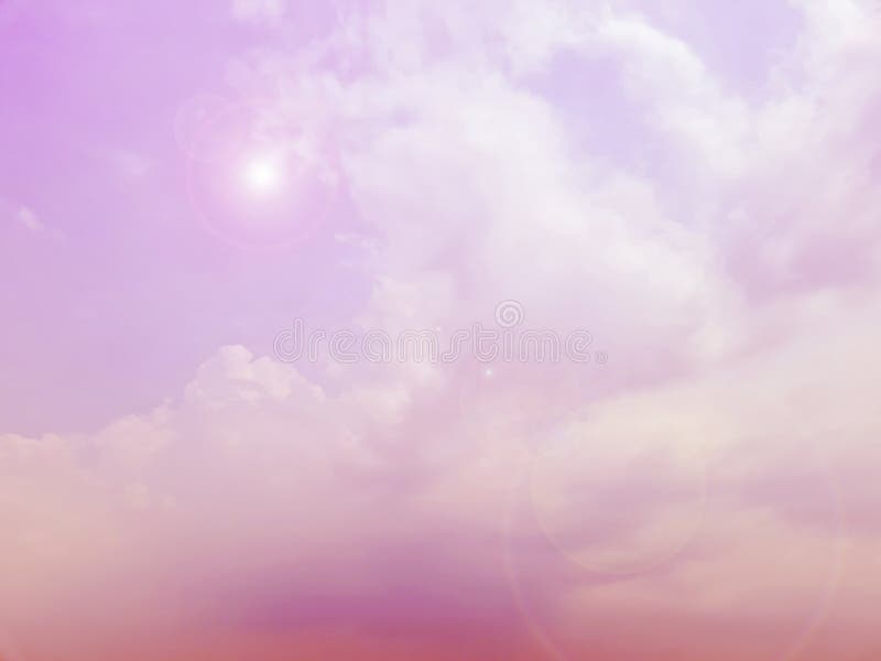 The Pink Sky and Sunlight Shine Brightly Stock Image - Image of mind ...