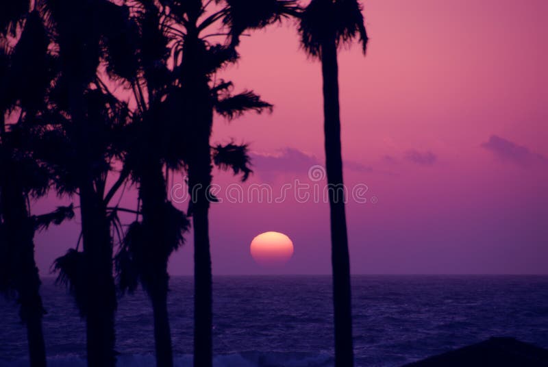 Pink Sky Sunset stock image. Image of black, sunset, america - 2249269