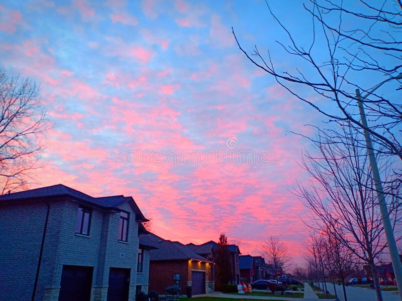 Pink sky stock image. Image of pink, weather, natural - 169366551