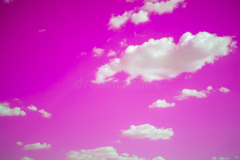 Pink Sky and White Clouds. Abstract Romantic Sky Background Stock Image ...