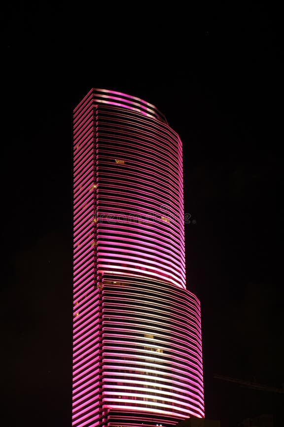 Pink Skyscraper in Miami stock image. Image of office - 4056263
