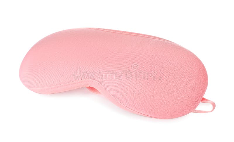 Pink Sleep Eye Mask Isolated on White Stock Image - Image of insomnia ...