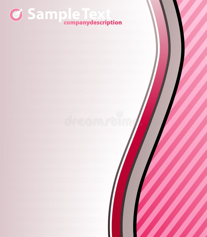 Pink slick wavy abstract stock vector. Illustration of design - 6155762