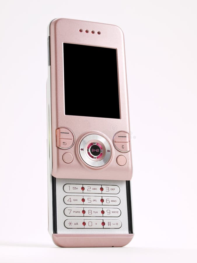 Pink Slider Cell Phone Front Stock Photo - Image of phone, pink: 6442426
