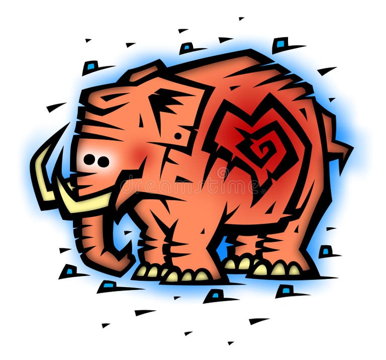 Big Pink Enamoured Cartoon Elephant Stock Illustrations – 1 Big Pink ...