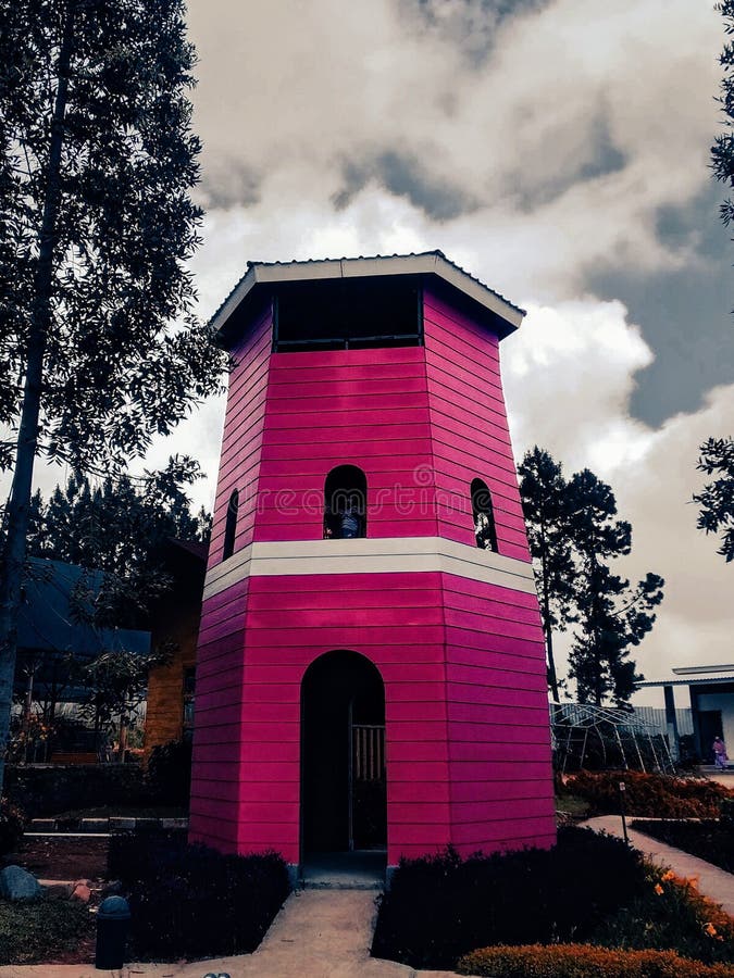 Pink Small Castle in the Garden Stock Photo - Image of pink, tower ...