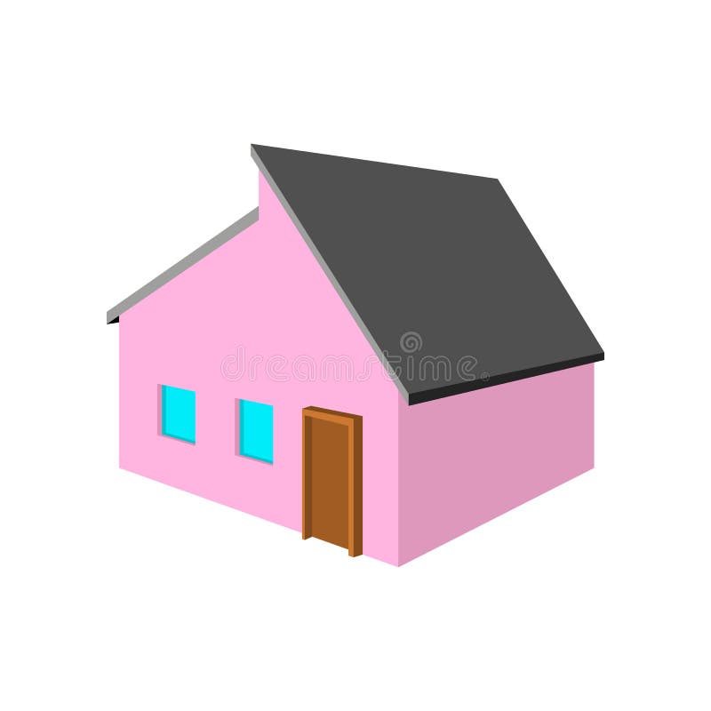 Pink Small Cottage Cartoon Icon Stock Illustrations – 70 Pink Small ...