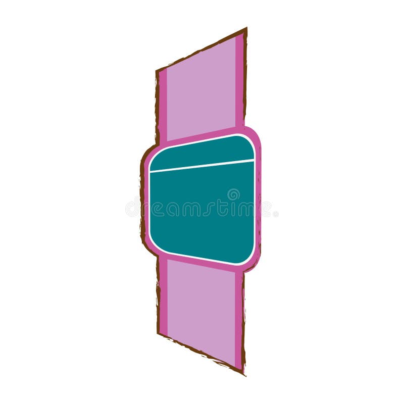Pink Smart Watch Wearable Modern Device Stock Illustration ...