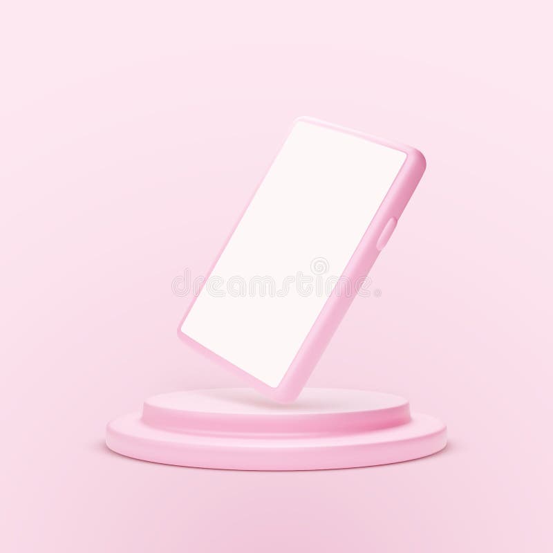 Pink Smartphone Mobile Phone Gadget Stock Vector - Illustration of ...