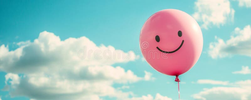Happy Pink Balloon Smiley Face White Background Stock Photos - Free ...