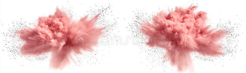 The Pink Smoke from an Explosion is Isolated on a Transparent ...