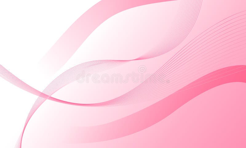Pink Smooth Lines Waves Curves with Gradient Abstract Background Stock ...