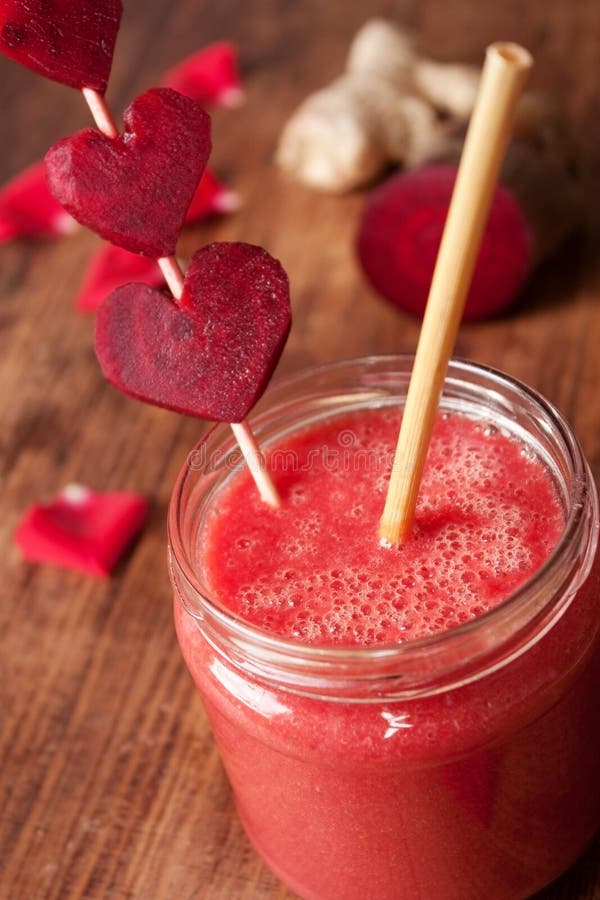 Pink Smoothie stock photo. Image of pink, heart, juice - 52758590