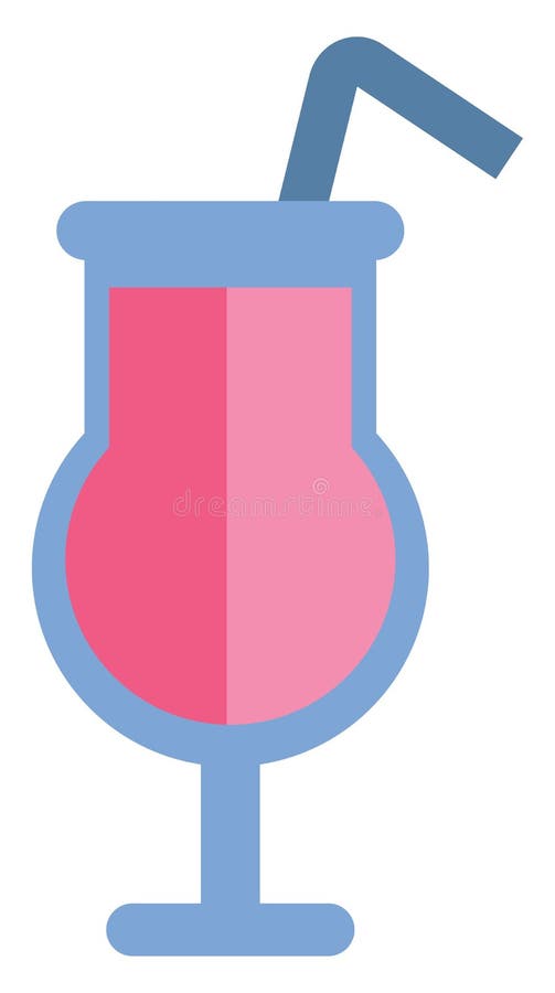 Milk with Straw Vector or Color Illustration Stock Vector ...