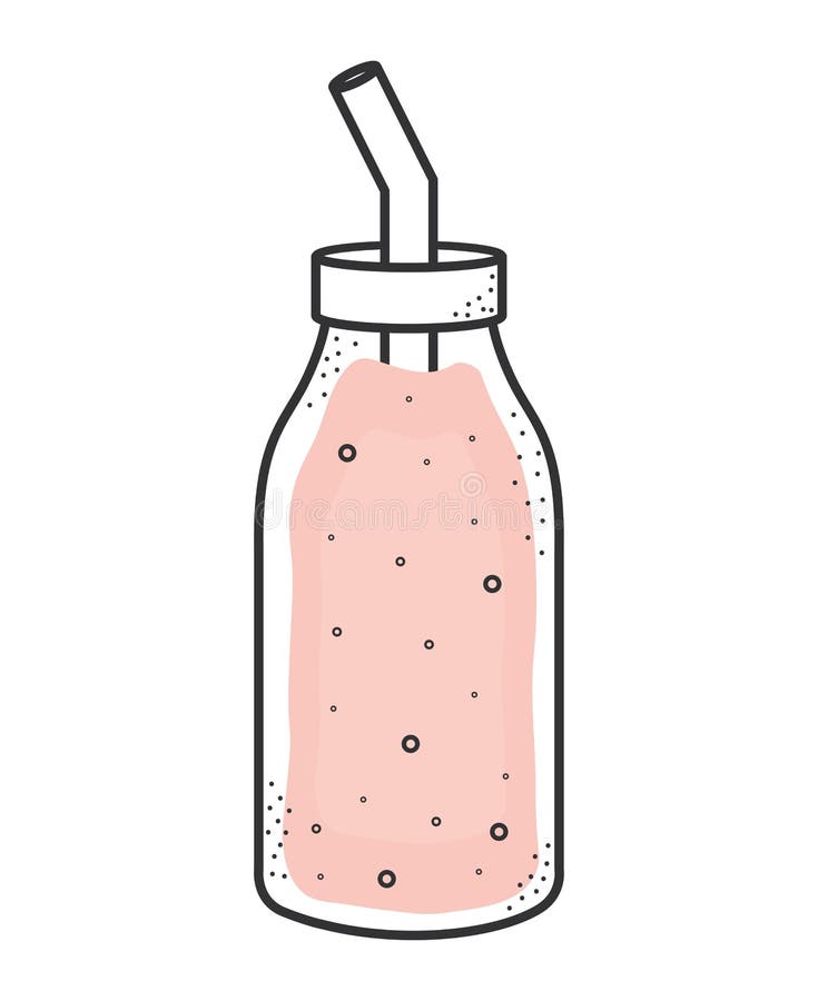 Pink Smoothie. Cartoon Vector Illustration Stock Illustration ...